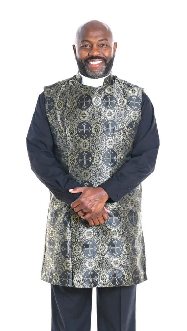 Joseph Clergy Apron in Black & Gold | Divinity Clergy Wear