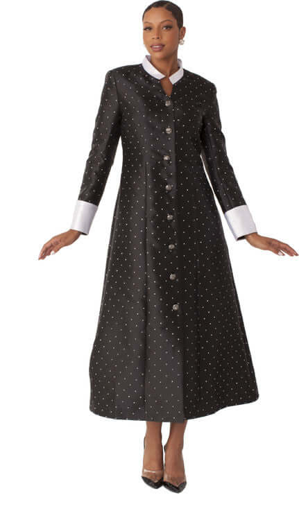 Women's 1-Piece Preaching Robe Dress in Black (4816) | Divinity Clergy Wear