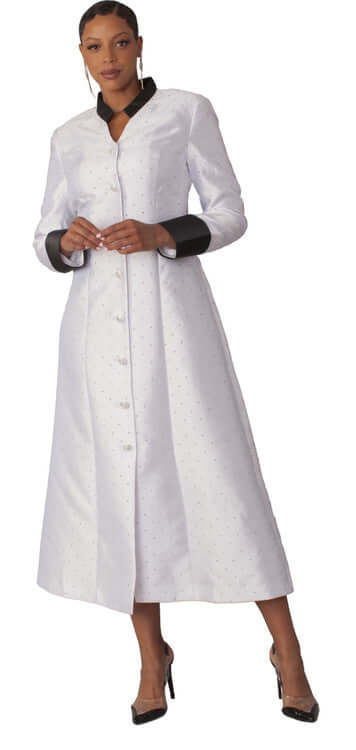 Women's 1-Piece Preaching Robe Dress in White (4816) | Divinity Clergy Wear