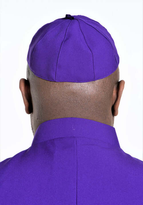 Premium-Quality Zucchetto Cap in Purple | Divinity Clergy Wear